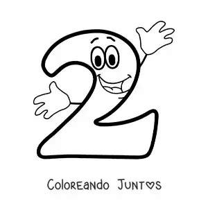 10 Dibujos Del Número 2 Para Colorear ¡gratis Coloreando Juntos