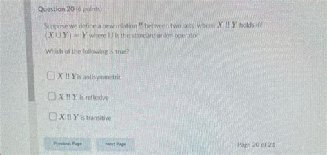 Solved Suppose We Deine A New Relation It Between Two Sets