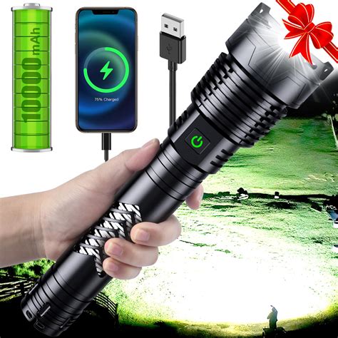 Weoxi Super Bright Led Flashlight 3600000 High Lumen Rechargeable