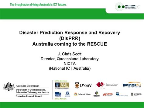 Disaster Prediction Response And Recovery Dis Prr Australia
