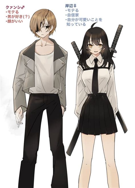 체인소맨 Ts콴시와 키시베 Manhwa 4 캐릭터 아트 만화 애니메이션