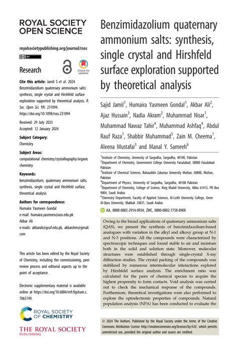 Pdf Benzimidazolium Quaternary Ammonium Salts Synthesis Single