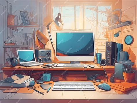 Premium Ai Image Flat Illustration Of Abstract Digital Technology Background