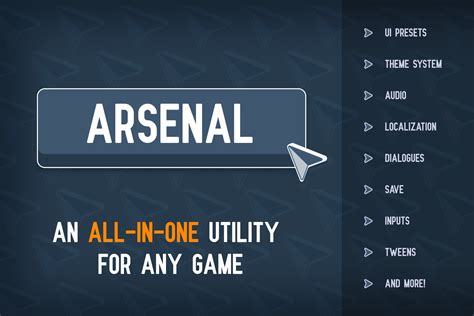Arsenal Universal Toolkit Game Toolkits Unity Asset Store