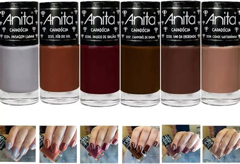 Esmalte Anita Kit 6 Esmaltes Coleção Capadócia Cores Cremosas De