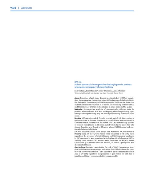 Pdf Sp616 Rule Of Systematic Intraoperative Cholangiogram In