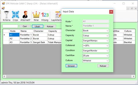 Source Code Spk Metode Saw C Tugasakhirid