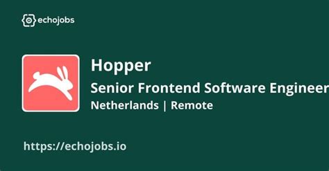 Hopper Is Hiring Senior Frontend Software Engineer Payments Amsterdam Netherlands