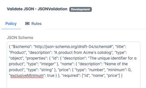 Validate Json