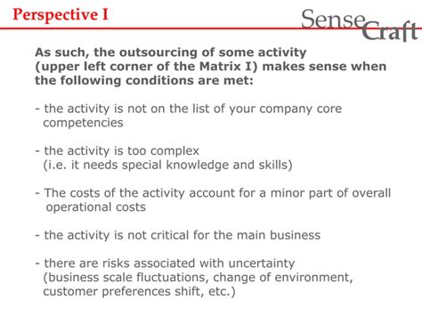 Outsourcing Matrix Revisited Pptx Business Business And Finance