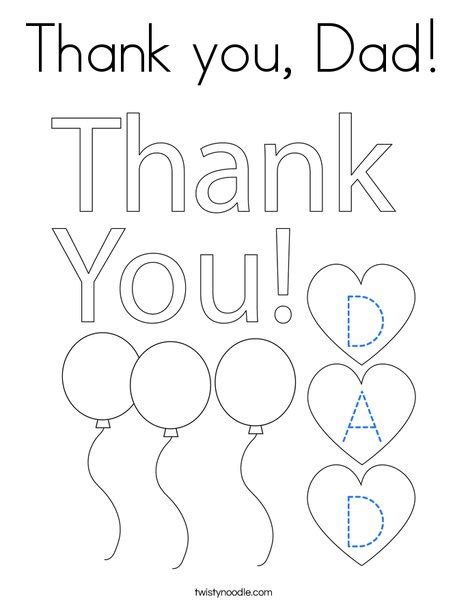 I Heart Dad Coloring Pages