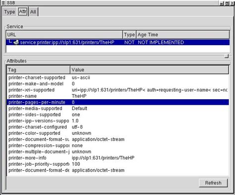 Service Location Protocol Service Browser