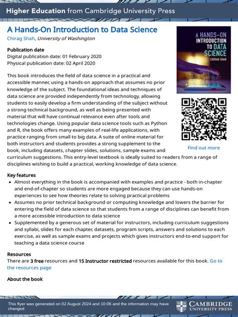 A Hands On Introduction To Data Science Pdf Data Data Science