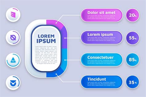 마케팅 인포 그래픽의 평면 디자인 프리미엄 벡터
