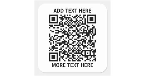 Personalized Qr Code Square Sticker Zazzle