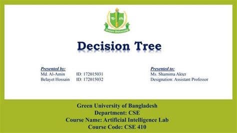 Decision Tree In Machine Learning Pdf
