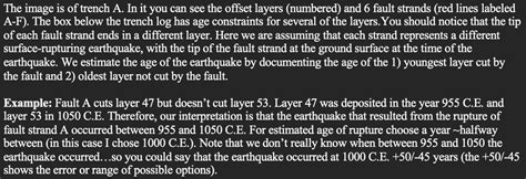 One Of The Ways We Estimate Recurrence Intervals Of Chegg Com