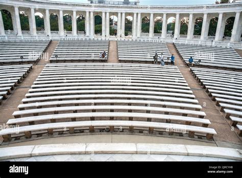 Tiers Of Marble Bench Seating Inside The Memorial Amphitheater At