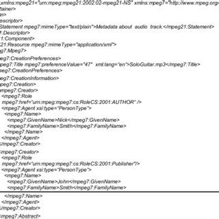 Sample Of The Audio Metadata Structure Download Table