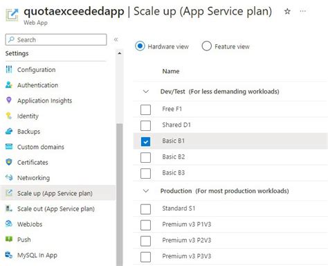App Service State Quotaexceeded What Should I Do Microsoft Qanda