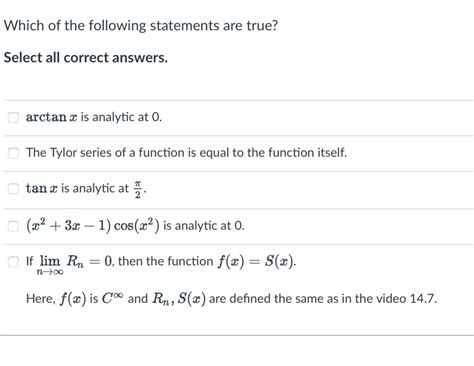 Solved Which of the following statements are true?Select all | Chegg.com