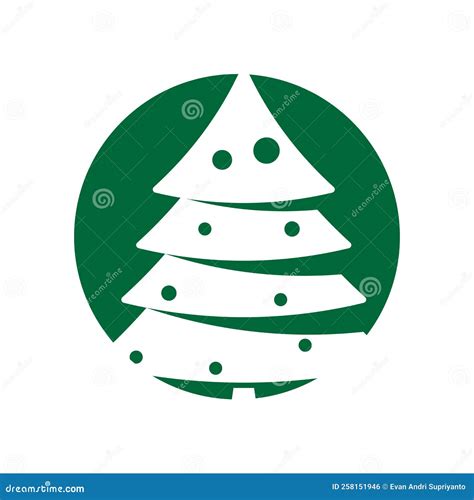 Pine Tree Illustration Vector Flat Design Template Stock Vector Illustration Of Silhouette