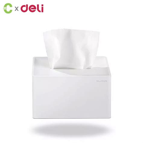 Homec ที่ใส่กระดาษทิชชู่ กล่องกระดาษทิชชู กล่องใส่ทิชชู พลาสติก ขาว มินิมอล ที่เก็บกระดาษทิชชู่