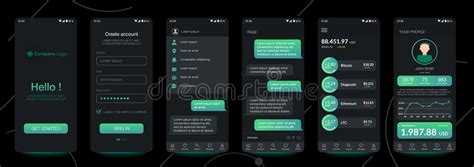 Design Of Mobile App Ui Ux Gui Set Of User Registration Screens