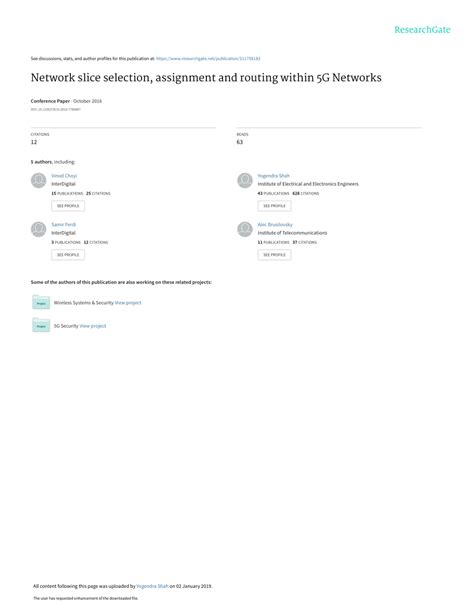 Pdf Network Slice Selection Assignment And Routing Within 5g Networks