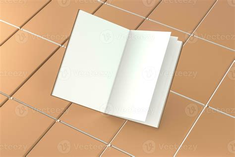 The Brown Blank Opening Notebook Background 3d Rendering 27883436