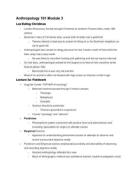 Anth 101 Module 3 Anthropology 101 Module 3 Lee Eating Christmas London Missionary Society