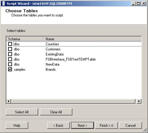 Script Data In Ms Sql Server Database Tables Using Generate Sql
