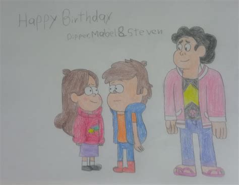 Happy Birthday Dipper Mabel And Steven By Diegozkay On Deviantart