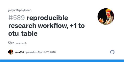 reproducible research workflow 1 to otu table · issue 589 · joey711