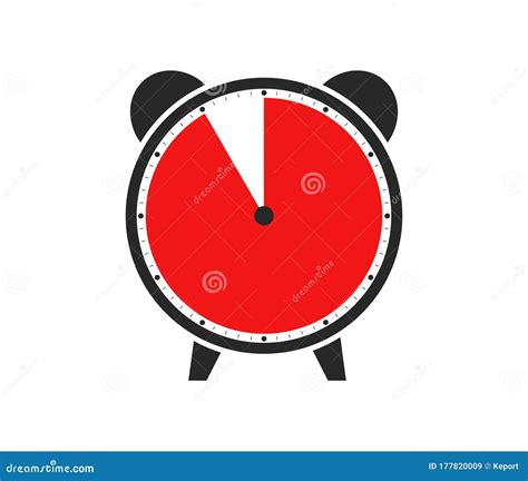 11 Hours 55 Seconds Or 55 Minutes Alarm Clock Icon Stock