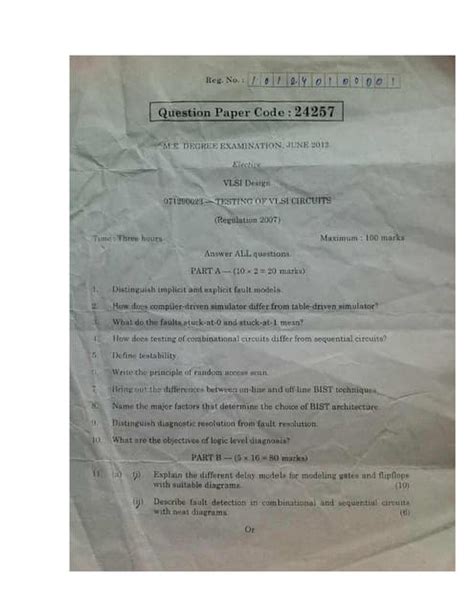 Testing Of Vlsi Circuits June2012 Pdf