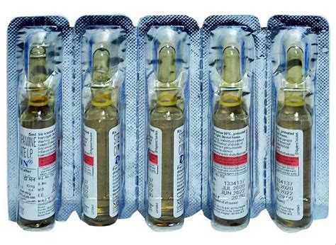 Dopamine Injection 200 Mg Packaging Size 55 Ampoules At Rs 11piece