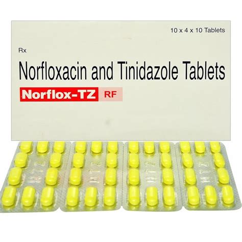 Norflox Tz Norfloxacin Tinidazole Tablets At ₹ 100box Antibiotic
