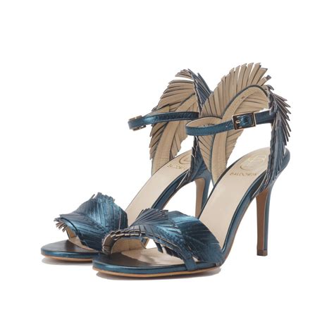 Sandals Blue Mettalic Colour