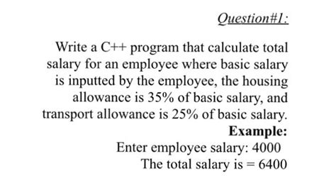Solved Question1 Write A C Program That Calculate Total