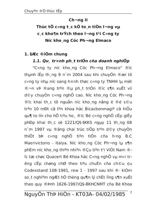 (DOC) Chung cong tac ke toan tien luong va cac khoan trich theo luong tai cong ty nuoc khoang ...