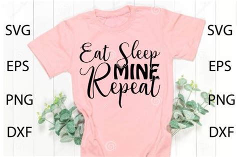 Eat Sleep Mine Repeat Svg Grafik Von Crafted Wonders · Creative Fabrica