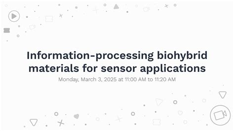 Information Processing Biohybrid Materials For Sensor Applications