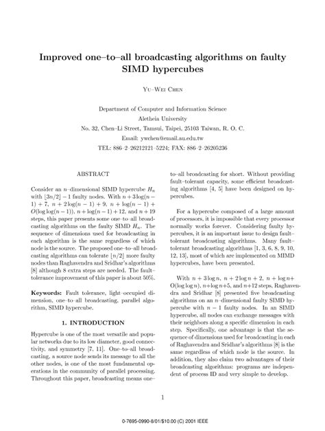 Improved One To All Broadcasting Algorithms On Faulty Simd Hypercubes