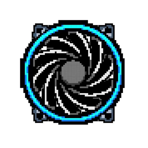 Power Cooling Fan Pc Game Pixel Art Vector Illustration Vector Art At Vecteezy