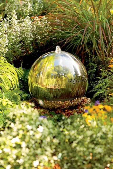 Фонтан -шар из стали для садового декора | Gartenbrunnen, Brunnen ...