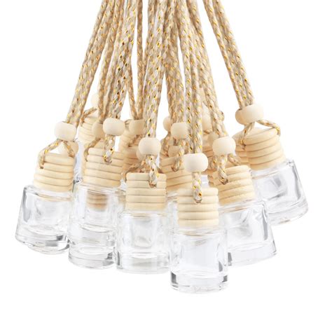 Mua 20 Pcs 8ml Hanging Car Air Freshener Diffuser Empty Clear Glass Essential Diffuser Oil