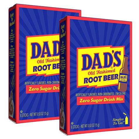 Dads Root Beer Sugar And Caffeine Free Singles To Go Non Carbonated