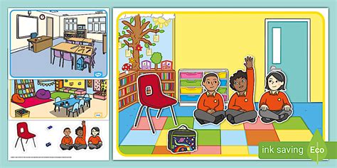 Classroom Scenes Cut Outs
