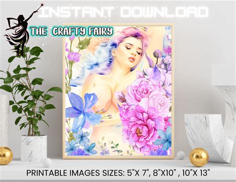Sexy Woman Watercolor Printable Wall Art Watercolor Art Instant